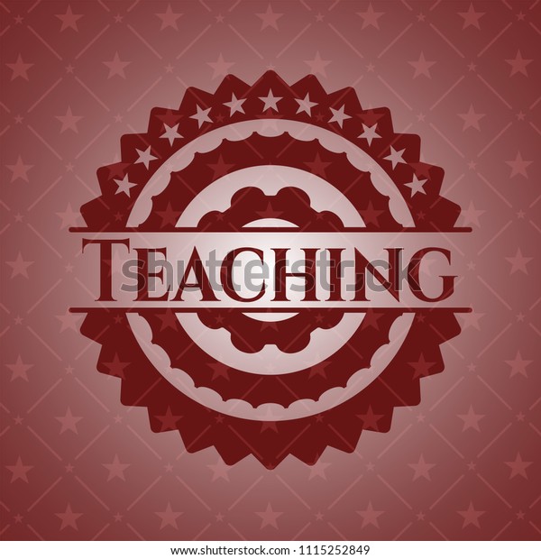 Teaching Red Emteaching Vintage Red Emblemblem Stock Vector (Royalty ...