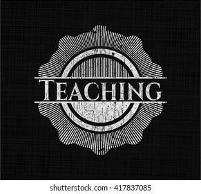 Teaching Written On Chalkboard Stock Vector (Royalty Free) 417837085 ...