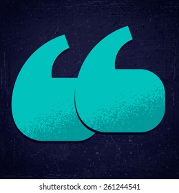 Teal Grunge Quotation Marks Blue Grunge Stock Vector (Royalty Free ...
