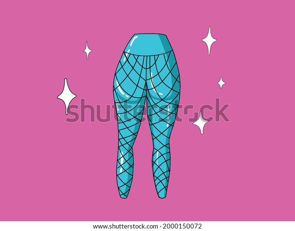 Teal Legs Fishnets Vector Hand Drawn Stock Vector (Royalty Free ...
