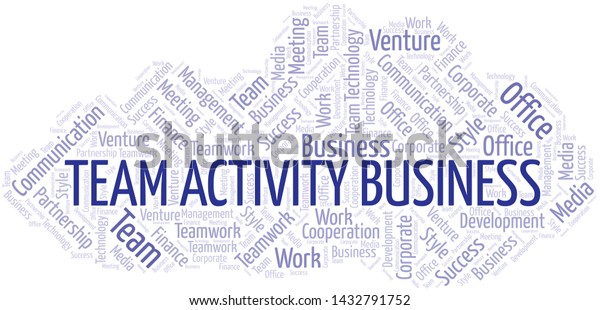 Team Activity Business Word Cloud Collage Stock Vector (Royalty Free ...