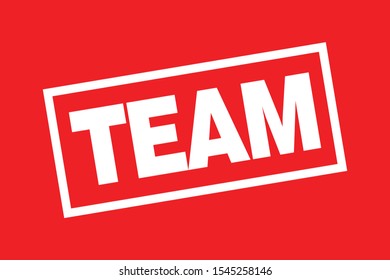 Team Badge Red Background Stock Vector (Royalty Free) 1545258146