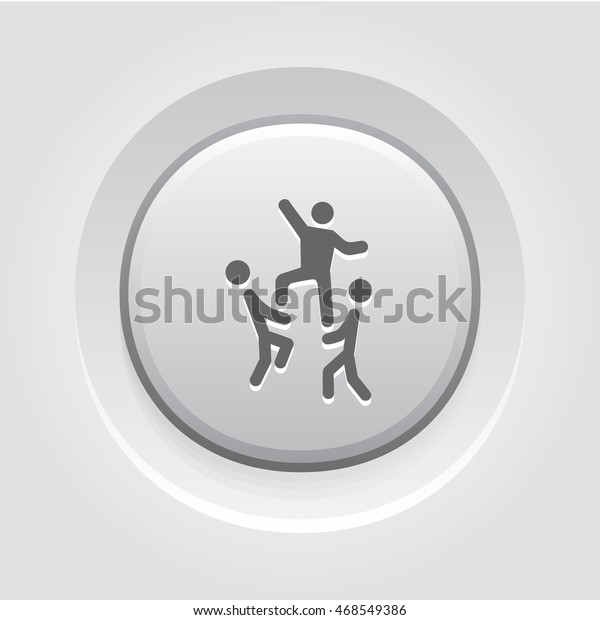 Team Building Concept Icon Grey Button Stock Vector (Royalty Free ...
