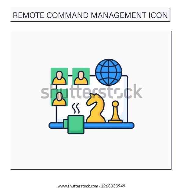 Team Building Games Color Icon Virtual Stock Vector (Royalty Free ...