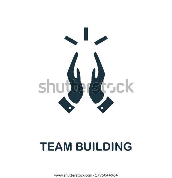 Team Building Icon Monochrome Simple Team Stock Vector (Royalty Free ...