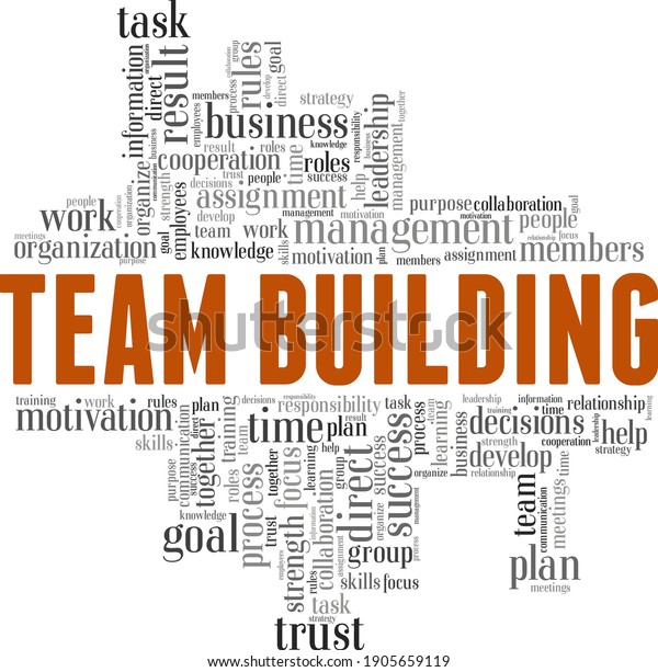 Team Building Vector Illustration Word Cloud Stock Vector (Royalty Free ...