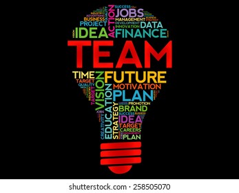 Team Bulb Word Cloud Business Concept Stock Vector (Royalty Free ...