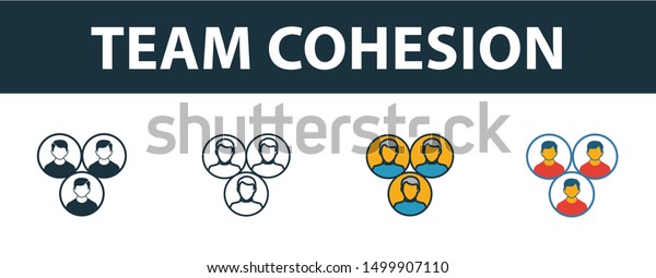 Team Cohesion Icon Set Four Elements Stock Vector (Royalty Free ...