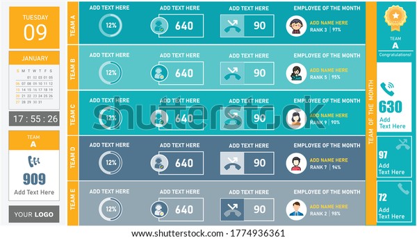 Team Comparison Dashboard Infographic Dashboard Ui: Vector có sẵn (miễn ...