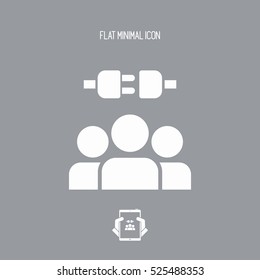Team Connection Flat Minimal Icon Stock Vector (Royalty Free) 525488353 ...