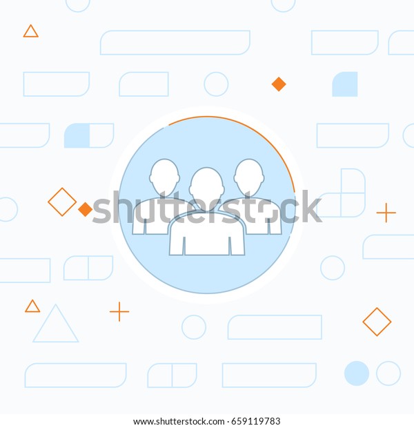 Team Flat Icon People Group Vector Stock Vector (Royalty Free ...