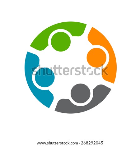 Team Four People Logo Concept Group Stock Vector (Royalty Free ...
