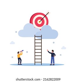 Team Goals Concept Flat Illustration Stock Vector (Royalty Free ...