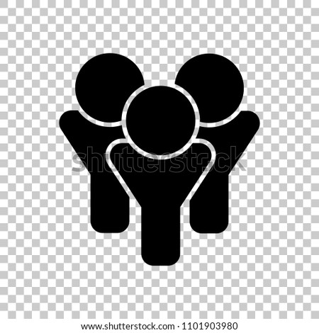 Team Group Icon On Transparent Background Stock Vector (Royalty Free ...