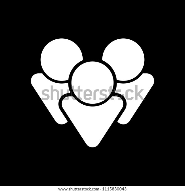 Team Group Icon White Icon On Stock Vector (Royalty Free) 1115830043 ...