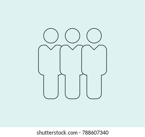 Team Icon Line Isolated On Clean Stock Vector (Royalty Free) 788607340