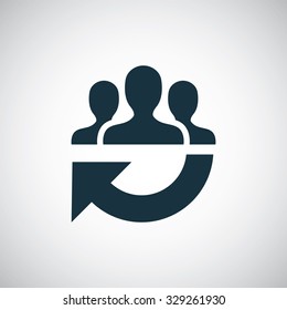 Team Icon On White Background Stock Vector (Royalty Free) 329261930 ...