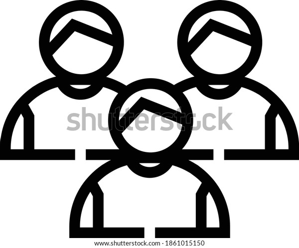 Team Icon Outline Style Stock Vector (Royalty Free) 1861015150 ...