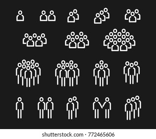 Team Icon Set On White Background Stock Vector (Royalty Free) 718554799 ...
