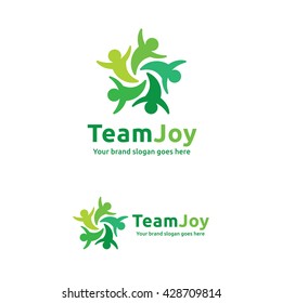 Team Joy Logo People Teamwork Icon Stock Vector (Royalty Free ...