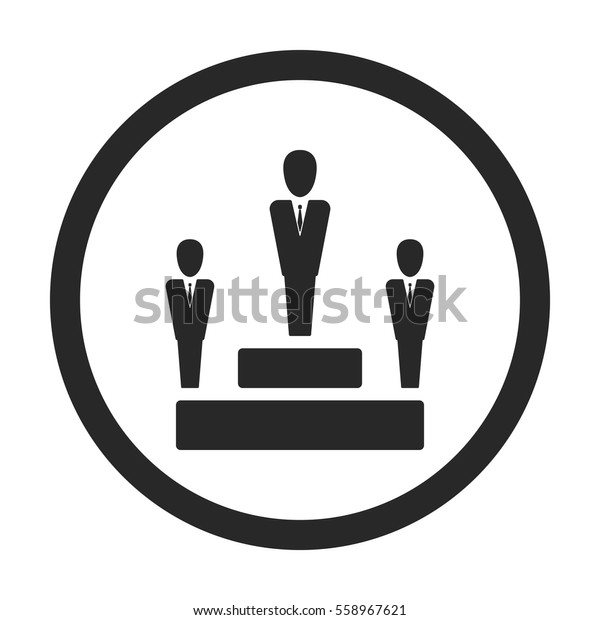 Team Leader Standing On Stand Sign Stock Vector (Royalty Free ...
