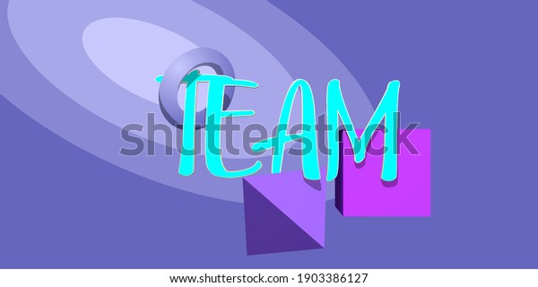 Team Letter Simple 3 Dimensional Background Stock Vector (Royalty Free ...