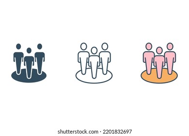 Team Line Icon Simple Element Illustration Stock Vector (Royalty Free ...