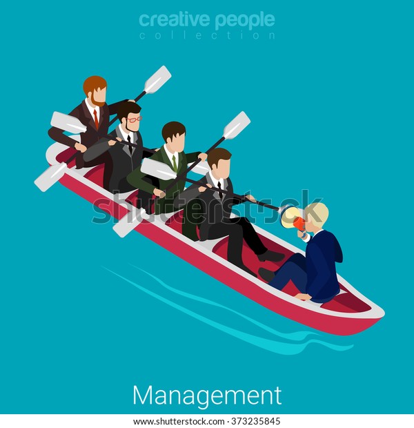 Team Management Flat 3d Isometry Isometric Stock Vector (Royalty Free ...