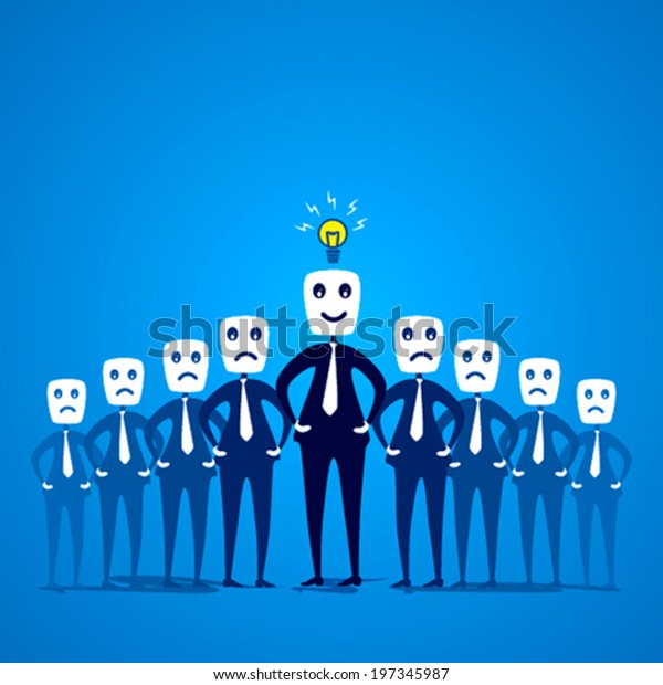 Team Member Sad Facial Expression Leader Stock Vector (Royalty Free ...