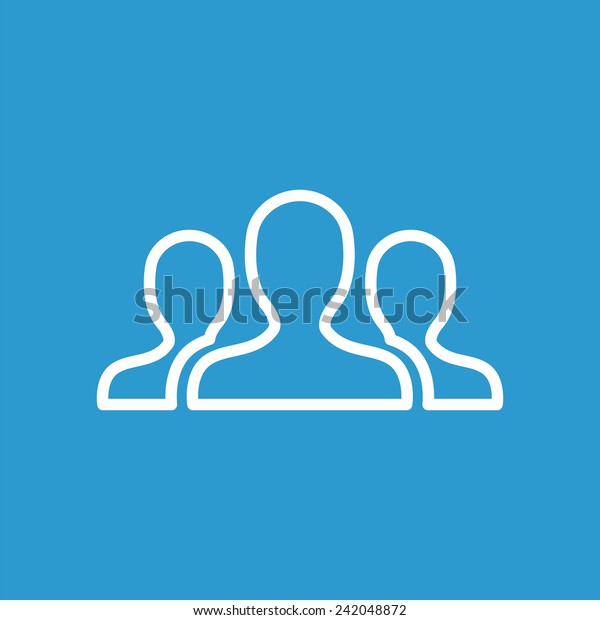 Team Outline Icon Isolated White On Stock Vector (Royalty Free ...
