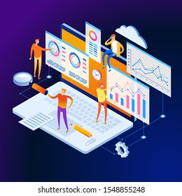 Team People Build Chart Graphs Concept Stock Vector (Royalty Free ...