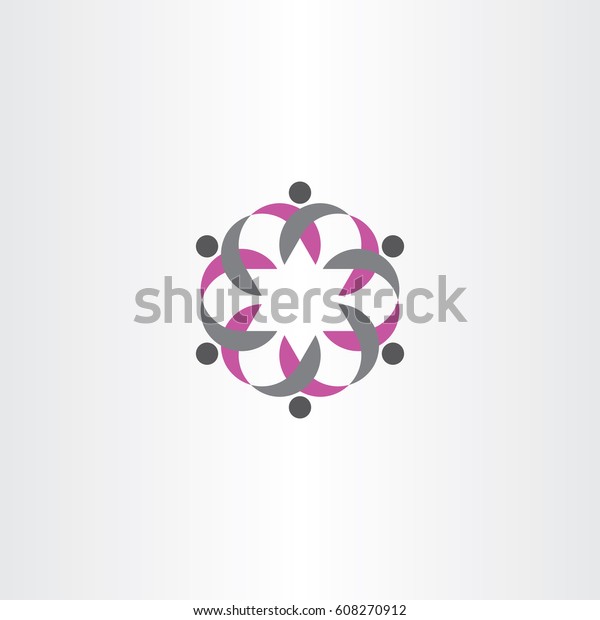Team People Logo Icon Circle Sign Stock Vector (Royalty Free) 608270912 ...