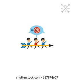 Team Running Target Icon Stock Vector (Royalty Free) 617974607 ...