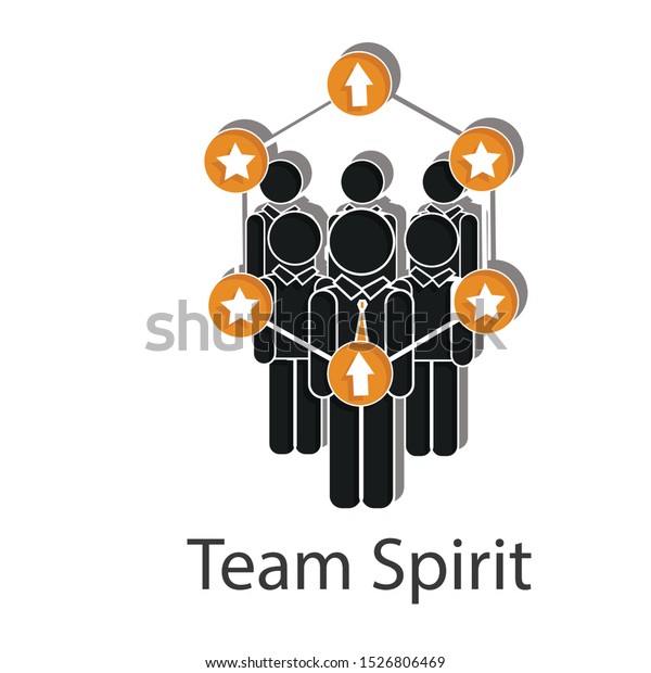 Team Spirit Icon Concept On White Stock Vector (Royalty Free ...