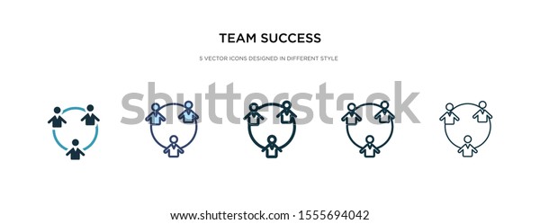 Team Success Icon Different Style Vector Stock Vector (Royalty Free ...