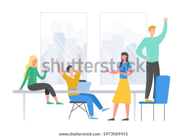 Team Success Vector Concept Illustration Business Stock Vector (Royalty ...