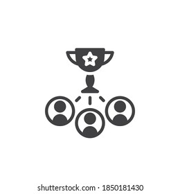 Team Success Vector Icon Filled Flat Stock Vector (Royalty Free ...