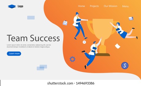 Team Success Vector Illustration Concept Suitable Stock Vector (Royalty ...