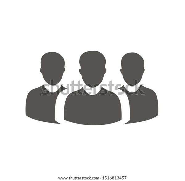 Team Three People Vector Icon Stock Vector (Royalty Free) 1516813457 ...