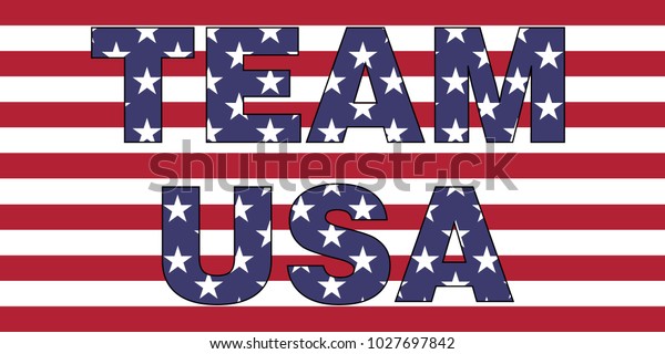 Team Usa Words On Flag Stock Vector (Royalty Free) 1027697842 ...
