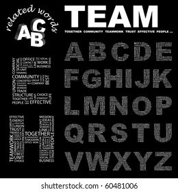 Team Vector Letter Collection Illustration Different Stock Vector ...