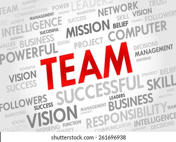 Team Word Cloud Business Concept Stock Vector (Royalty Free) 261696938 ...