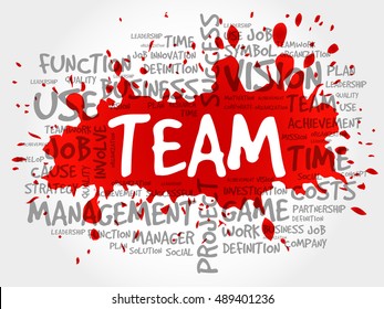 Team Word Cloud Collage Business Concept Stock Vector (Royalty Free ...