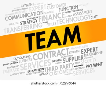Team Word Cloud Collage Business Concept Stock Vector (Royalty Free ...