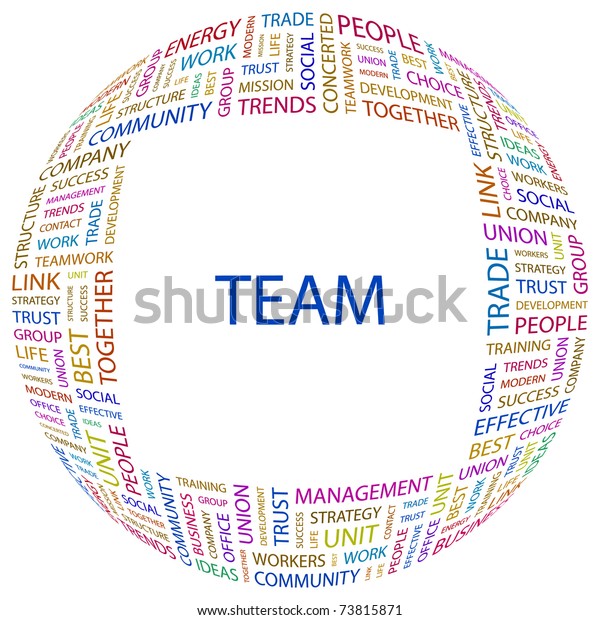 Team Word Collage On White Background Stock Vector (Royalty Free ...