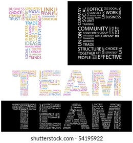 Team Word Collage Vector Illustration Stock Vector (Royalty Free ...