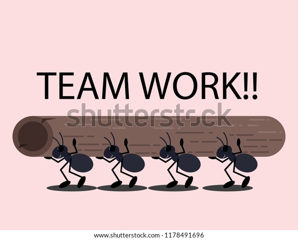 Team Work Ant Illustration: vector de stock (libre de regalías ...