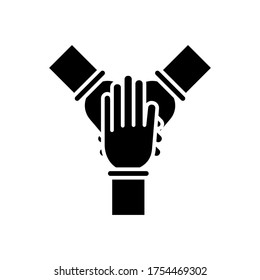 Trabajo en equipo. Icono de cohesión: vector de stock (libre de ...