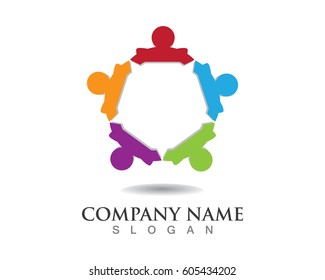 Team Work Community People Logo Stock Vector (Royalty Free) 605434202 ...