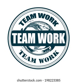 Team Work Grunge Stamp On Vector Stock Vector (Royalty Free) 198223385 ...